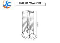 China RK Bakeware China Foodservice NSF 470*620 REVENT Double Oven Baking Tray Rack Trolley Stainless Steel GN1/1 Pan Trolley for sale