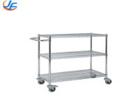 China RK Bakeware China Foodservice NSF Stainless Steel Serving Cart Rolling Cart Transportation Cart for sale