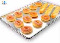 China RK Bakeware China 400x600mm Aluminium Baking Tray , Aluminium Bread Cookie Sheet Pan Baking Tray for sale