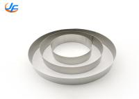 China RK Bakeware China Foodservice NSF Birthday Cake Pan , Stainless Steel Mousse Rings for sale