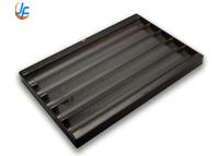 China RK Bakeware China Foodservice 5 Rows Aluminum Nonstick Perforated Baguette Tray for sale