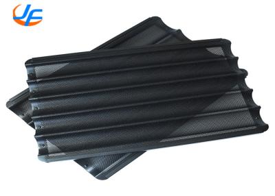 China RK Bakeware China Foodservice Commercial Aluminum Baking Tray Baguette Baking Tray / French Bread Tray for sale