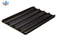 China RK Bakeware China Foodservice 5 Slots Perforated Aluminium Baguette Baking Tray / French Bread Pan for sale