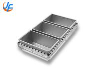 China RK Bakeware China Foodservice NSF Commercial Aluminum Loaf Pans / Special Strap Pullman Bread Pan for sale