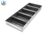 China RK Bakeware China-Chicago Metallic 4 Straps Open Top Pullman Bread Pan Glazed For Wholesale Bakeries for sale