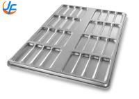China RK Bakeware China-52435 Glazed Nonstick 18 Mold Aluminized Steel Hot Dog Bun Pan Tray for sale