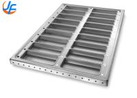 China RK Bakeware China-52435 Glazed Nonstick 18 Mold Aluminized Steel Hot Dog Bun Pan Tray for sale