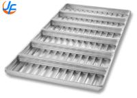 China RK Bakeware China-52435 Glazed Nonstick 18 Mold Aluminized Steel Hot Dog Bun Pan Tray for sale