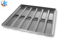 China RK Bakeware China Foodservice 22100 Glazed New England Aluminized Steel Hot Dog Bun Pan Tray for sale