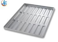China RK Bakeware China Foodservice 42465 Commercial  32 Mold Glazed Aluminized Steel Clustered Hot Dog Bun Pan for sale