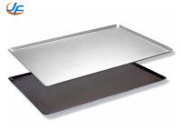 China RK Bakeware China Foodservice Telfon Nonstick 600*400mm Wire in Rim Aluminum Bun Baking Tray Pan for sale