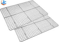 China RK Bakeware China-16 Gauge Wire in Rim Aluminum Sheet Pan with Footed Cooling Rack / Pan Grate for sale