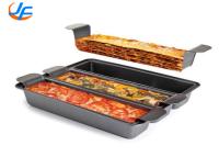 China RK Bakeware China Foodservice NSF Telfon Coat Aluminum Loaf Pans Pullman Three Cup Loaf Pan Copper Trisagna Pan for sale