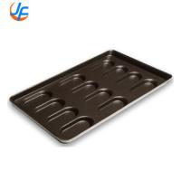 China RK Bakeware China Foodservice Commercial Slicone Glazed Hot Dog Bun Pan For Wholesale Bakeries for sale