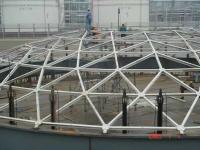 China Geodesic Aluminum Dome Roof Seal Aluminum Geodesic Dome Roofs Storage Tank Customized Size for sale
