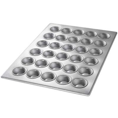 China RK Bakeware China Foodservice NSF 9''30 Cup 1.1 Oz. Glazed Aluminized Steel Mini Muffin Tray for sale