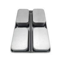 China RK Bakeware China Foodservice NSF 600g Nonstick 4 Straps Farmhouse White Sandwich Bread Pan for sale