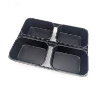 China RK Bakeware China Foodservice NSF 600g Nonstick 4 Straps Farmhouse White Sandwich Bread Pan for sale