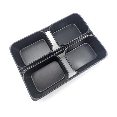 China RK Bakeware China Foodservice NSF 600g Nonstick 4 Straps Farmhouse White Sandwich Bread Pan for sale