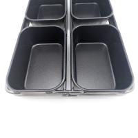 China RK Bakeware China Foodservice NSF 600g Nonstick 4 Straps Farmhouse White Sandwich Bread Pan for sale