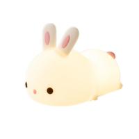 China LED Silicone Papa Rabbit  Lovely Bunny Silicone Night Light For Creative Birthday Gift for sale