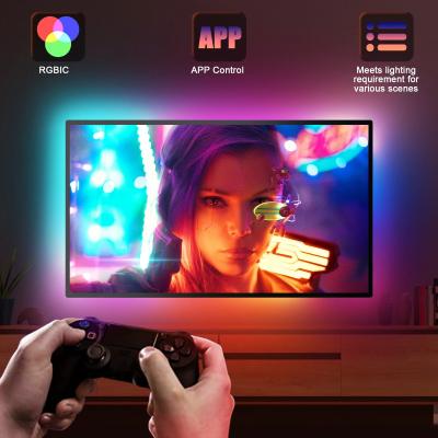 China 55-65 Inch LED Backlights TV Strip Lights with HDMI 2.0 Sync Box and Remote Control for sale