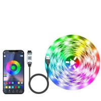 China 270LED Quantity 5V RGB SMD 5050 LED Strip Light Set With 3keys And Support Dimmer for sale