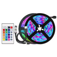 China TV Decoration 5m RGB LED Strip Light Set With 24Keys Bluetooth Control And IP20 Rating for sale