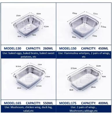 China Food Grade Aluminum Foil Lunch Box with PET Lid for sale
