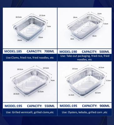 China Custom Aluminum Foil Lunch Box with Foil Cover Microwave Safe for sale