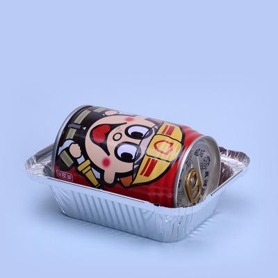China Food-Grade Aluminum Foil Lunch Box 201x142x30mm Microwave Safe for sale