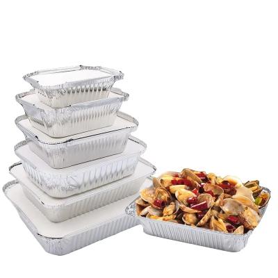 China Customized Food-Grade Aluminum Foil Lunch Box with Uniform Thickness and High and Low Temperature Resistance for sale