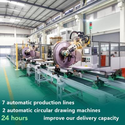 China 7 automatic production  lines,2 automatic circular drawing machines,24 hours no-stop production, improve our delivery capacity for sale