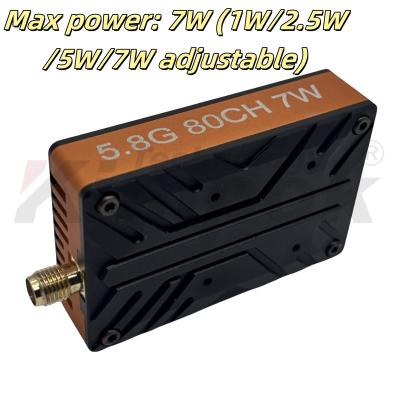 China 7W 5.8GHz 80CH FPV Video Transmitter High Power Long Range VTX for Racing for sale