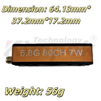 China 7W High Power 5.8GHz FPV Video Transmitter with 80 Channels and Long Range Transmission for Racing Drones for sale