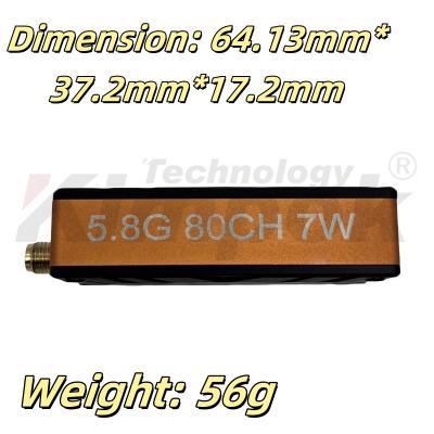 China 7W High Power 5.8GHz FPV Video Transmitter with 80 Channels and Long Range Transmission for Racing Drones for sale