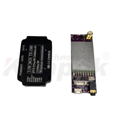 China 3.3GHz 3.5W Drone Video Transmission Transmitter and Receiver Combo Wide Voltage for sale