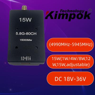China 15W Power-Adjustable FPV VTX with DC 18V-36V Input Voltage and 80 Channels for Industrial Automation for sale