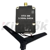 China 3.3GHz 64 CH Analog Image Transmission Module 4W High Power FPV Video Receiver for Long Range Drone Accessories for sale
