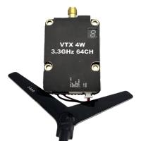 China 3.3GHz 64 CH Analog Image Transmission Module 4W High Power FPV Video Receiver for Long Range Drone Accessories for sale