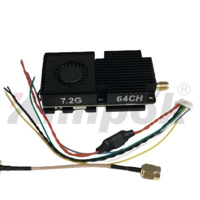 China Kimpok Ultra Long Range 7.2G 10W VTX Drone Accessory Video Transmitter Switchable Power UAV VTX 64CH Image Transmission Shenzhen Made for sale