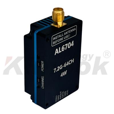 China AL7204 6.1-7.2GHz 4W High-Power Wireless Video Data Transmitter Module | Long Range Wideband Transceiver for sale