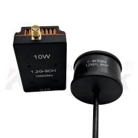 China FPV VTX Wireless Video Transmitter 1.2G 10W with LED Channel Band Power Indicators and Adjustable RF Power Levels for sale