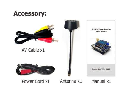 China High sensitivity FPV VTX supporting 6.1 to 7.2GHz wide frequency range 64 channels and low latency CVBS analog video output for sale