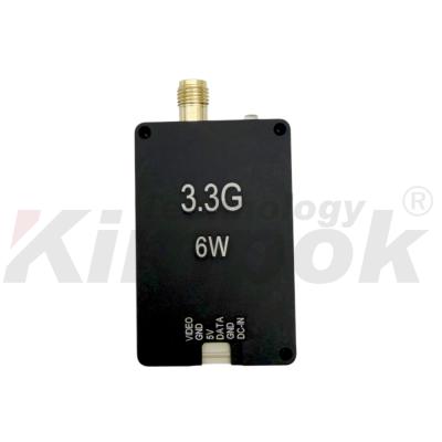 China Kimpok-3.3GHz 6W Wireless Data Transmission Module 64CH High Power Analog Video Transmitter VTX for sale