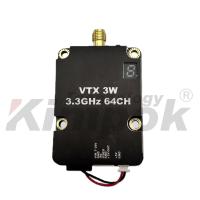 China 3.3GHz 64CH 3W High Power FPV Video Receiver Drone Analog Image Transmission Module for sale