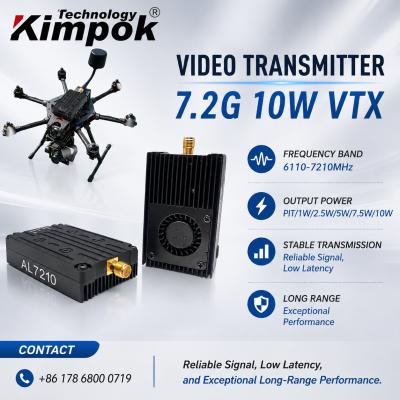 China Kimpok 6.1-7.2GHz 10W Wireless Data Transmission Module with 64 Channels and IRC Tramp Protocol for sale