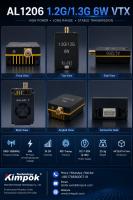 China Kimpok AL1306 1.2GHz 1.3GHz 6W High Power Analog Video Transmitter Module Long Range Wireless Transmission for sale