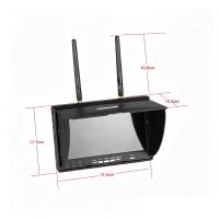 China 5 Inch 5802D FPV Monitor 5.8GHz Diversity Receiver With DVR Built-in Lithium Battery For FPV Drone for sale
