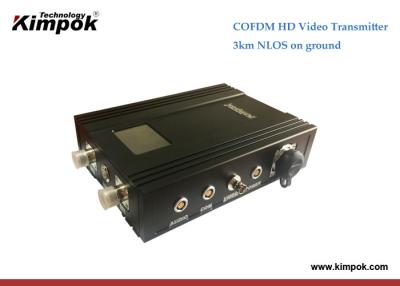 China Long Transmission Range HD Wireless Video Transmitter 3km N-LOS COFDM AV Sender for sale